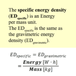 High gravimetric energy density and volumetric energy density